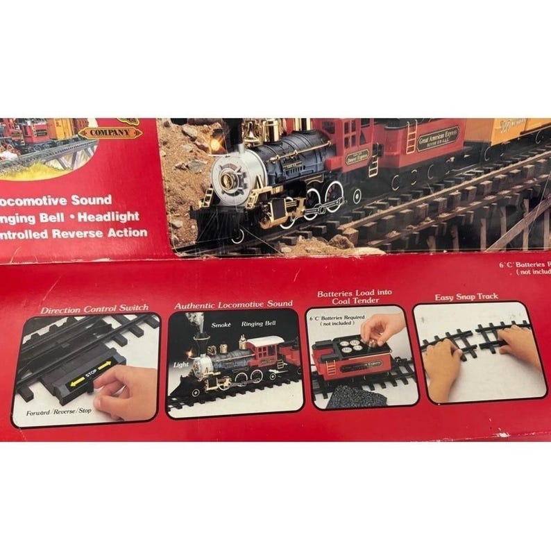 Vintage American Express Train Set: Battery Operated Christmas Decor - Etsy