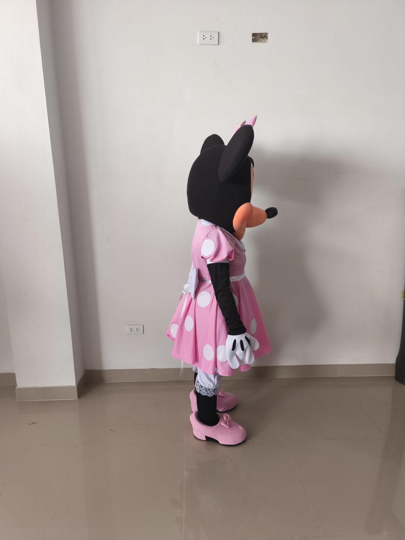 Disfraz De Mascota Minnie Rosada Botarga Cosplay - Etsy