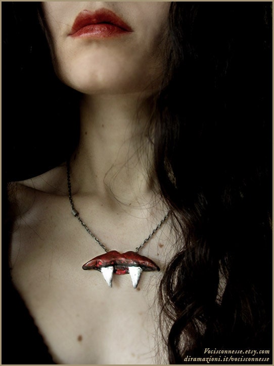 Wearing a Monster Surreal Necklace and Earrings Halloween - Etsy