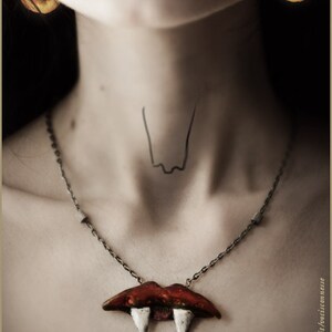 Wearing a Monster Surreal Necklace and Earrings Halloween - Etsy