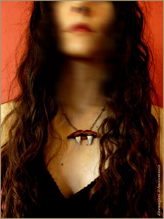 Wearing a Monster Surreal Necklace and Earrings Halloween - Etsy