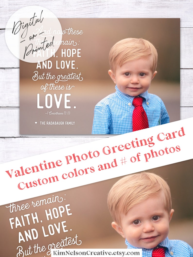 1 Corinthians 13:13 - Custom Digital or Printed Photo Valentine ...