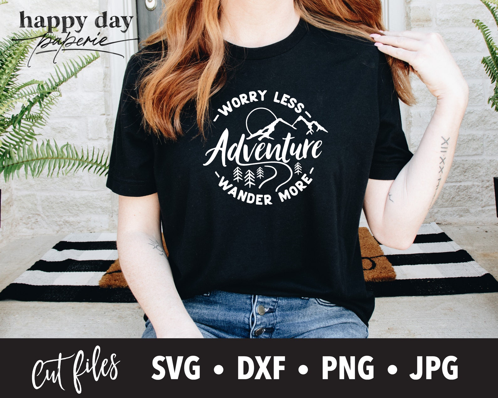 Worry Less Wander More Svg, Dxf, Png, Travel Adventure SVG for Cricut ...