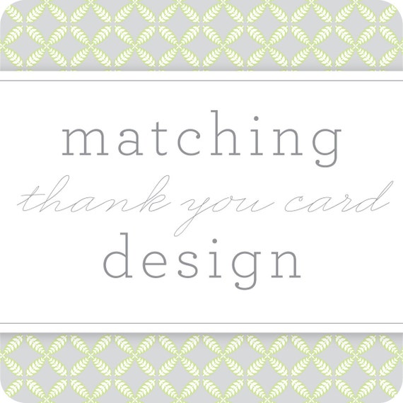 Have matching THANK YOU CARDS designed for you for any of my designs by ...