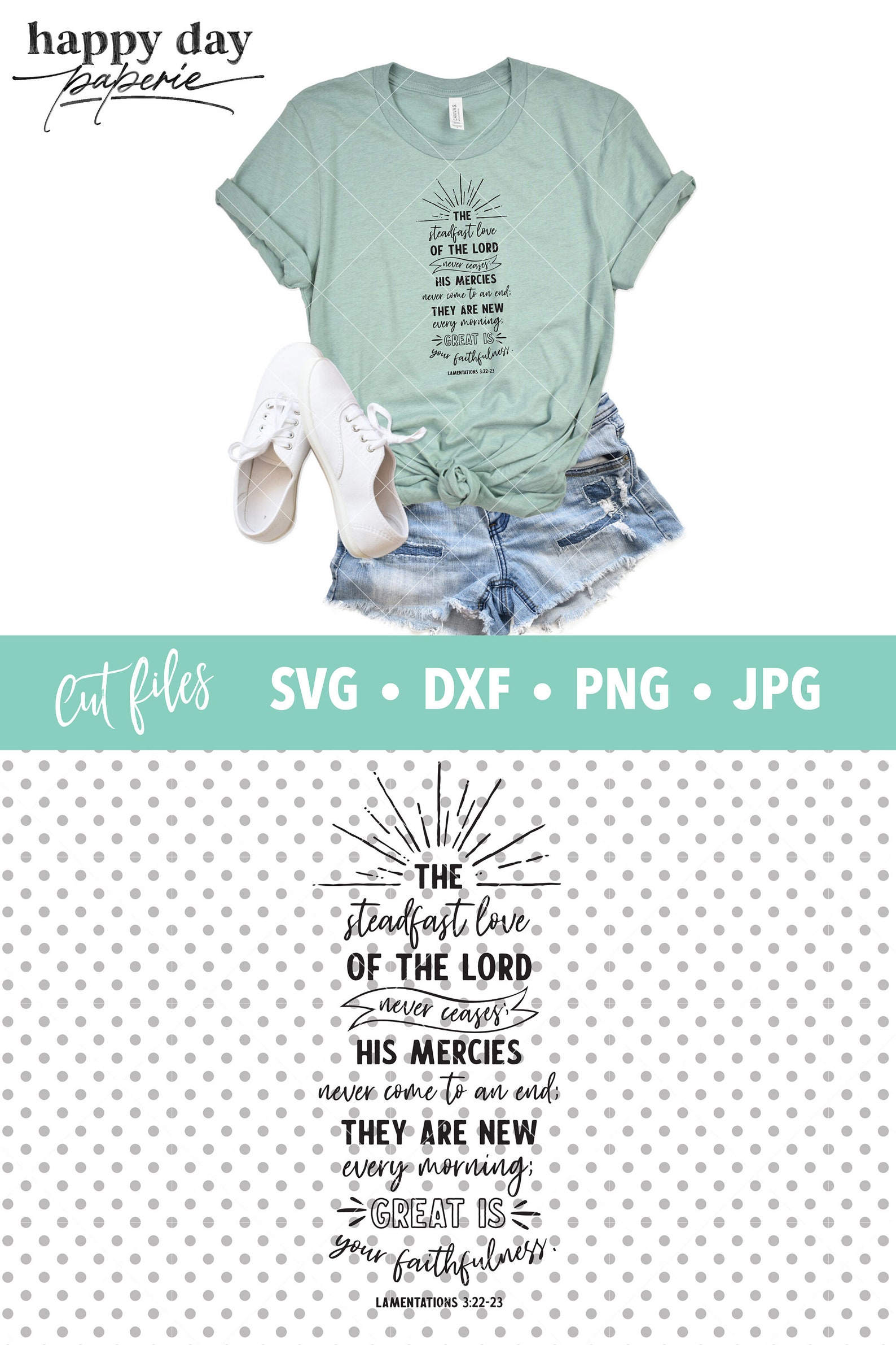 Steadfast Love Svg Dxf Png Instant Download Lamentations | Etsy