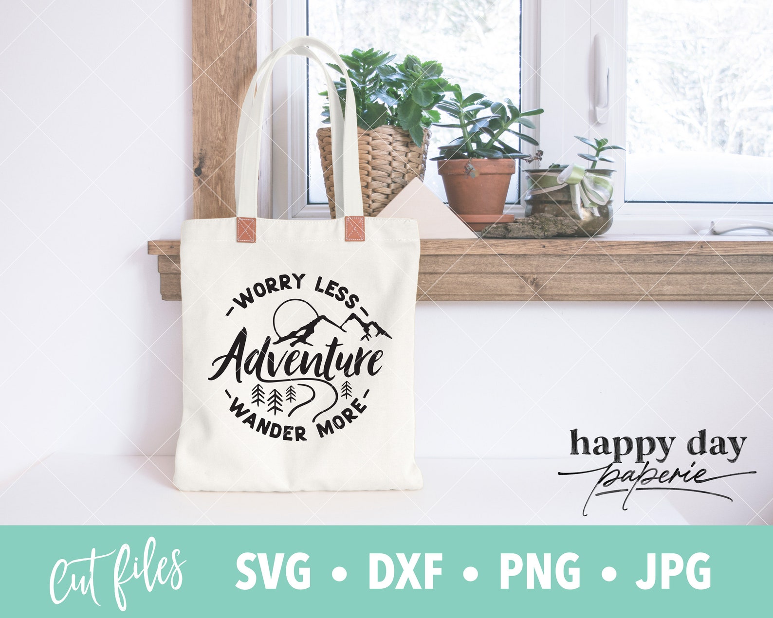 Worry Less Wander More Svg, Dxf, Png, Travel Adventure SVG for Cricut ...