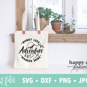 Worry Less Wander More Svg, Dxf, Png, Travel Adventure SVG for Cricut ...