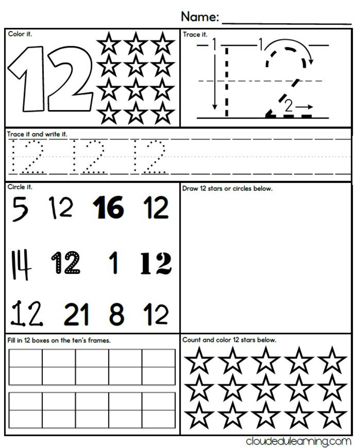 1-20 Number Identification, Counting, and Writing Numbers - Etsy
