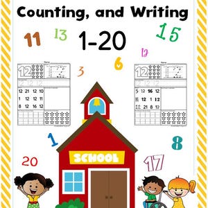 1-20 Number Identification, Counting, and Writing Numbers - Etsy