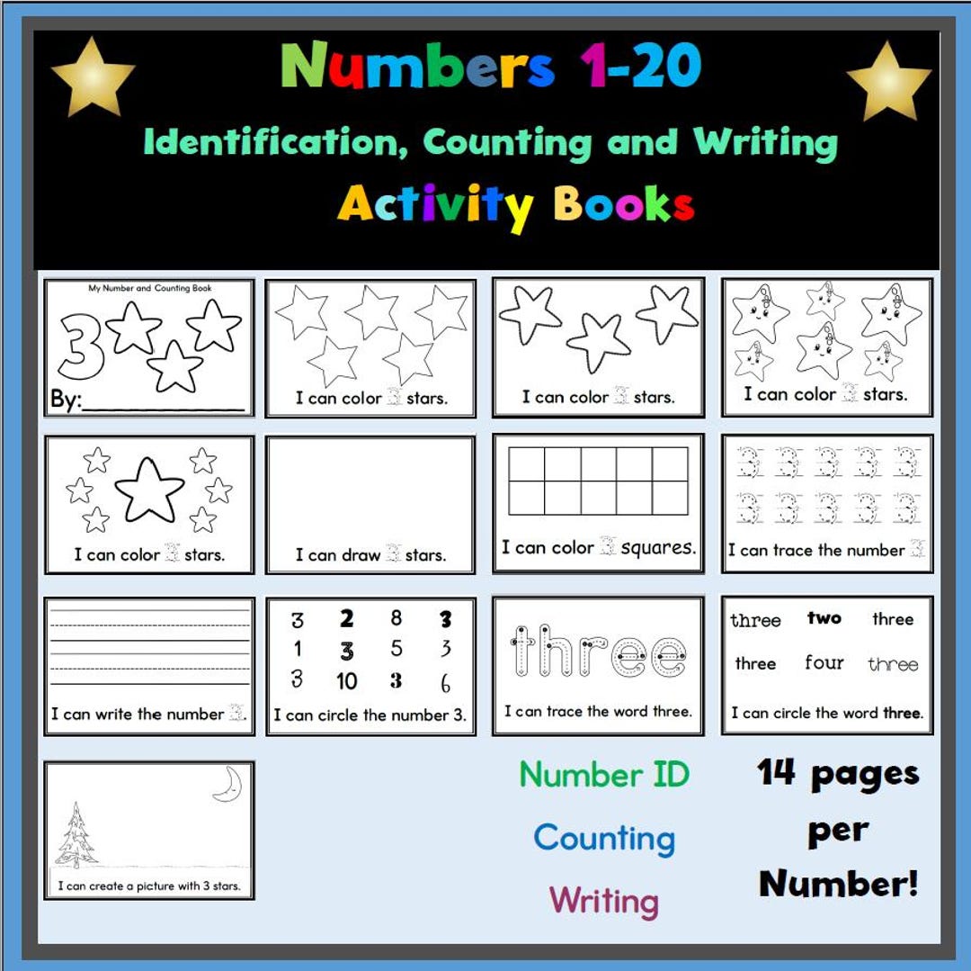 Numbers 1-20: Number Identification, Counting, and Writing Activity ...