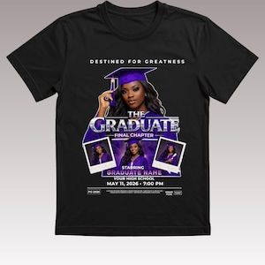 Custom Movie Poster Graduation Shirt | Photo Collage Senior 2026 Tee - Etsy