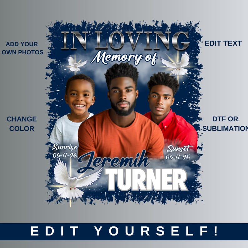 In Loving Memory T-shirt Template | Family T-shirt Design | Canva ...