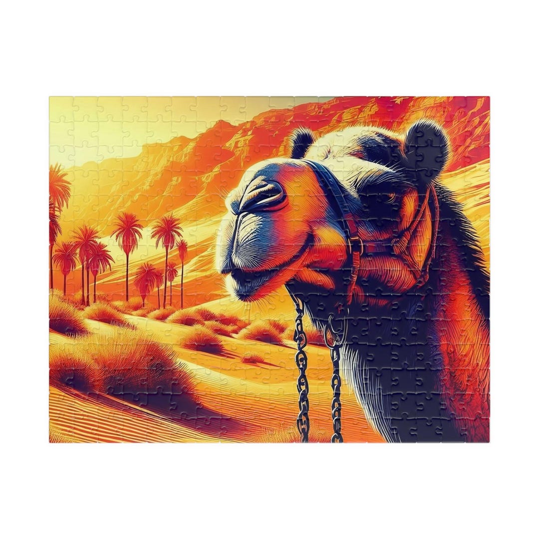 Camel in Desert Intricate Colorful Jigsaw Puzzle for Adults Challenging ...