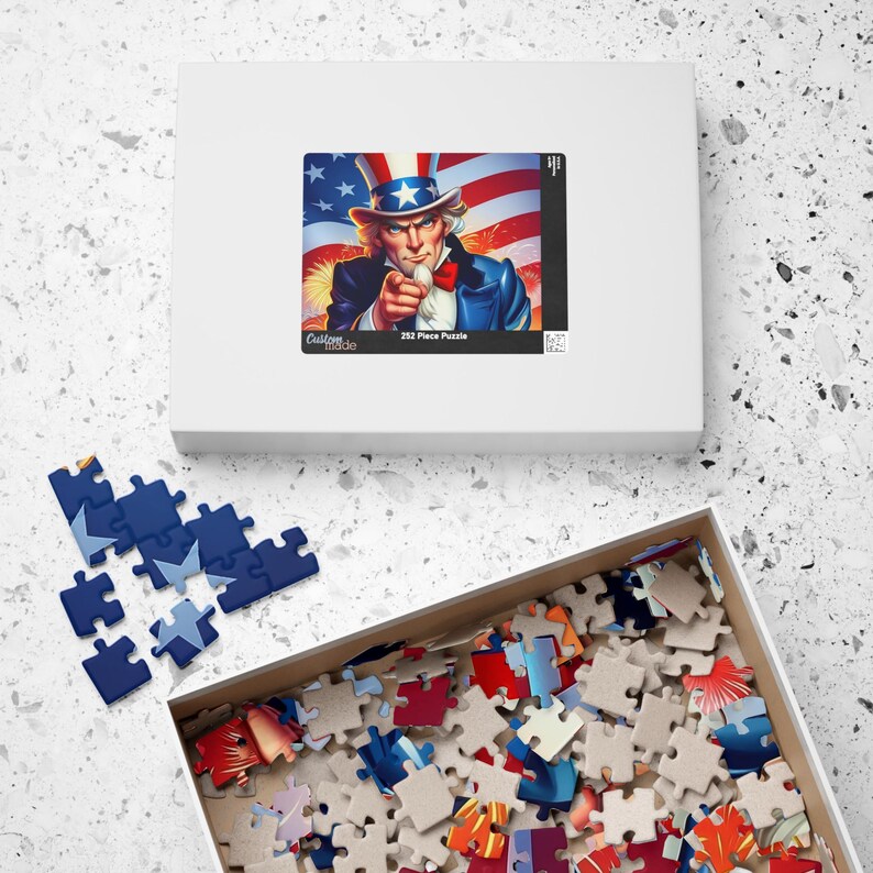 Jigsaw Puzzle, Uncle Sam US Symbol 110 252 520-piece, Patriotic America ...