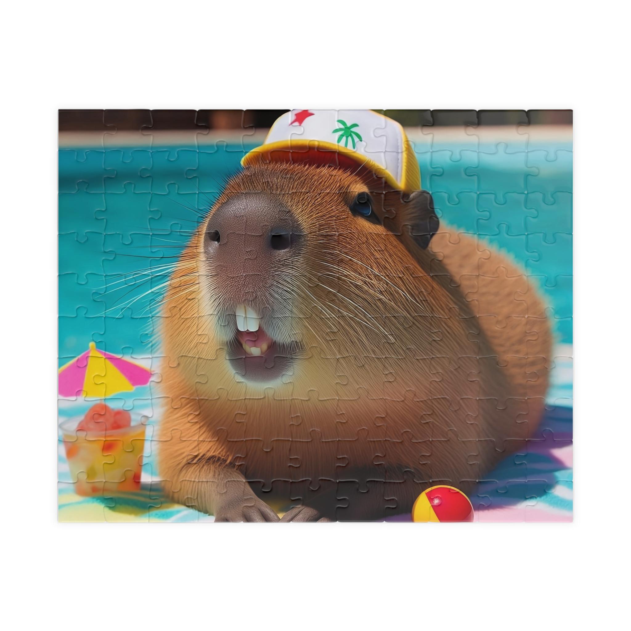 Capybara Puzzle - Funny Smiling Animal Jigsaw (110, 252, 520 Pieces ...