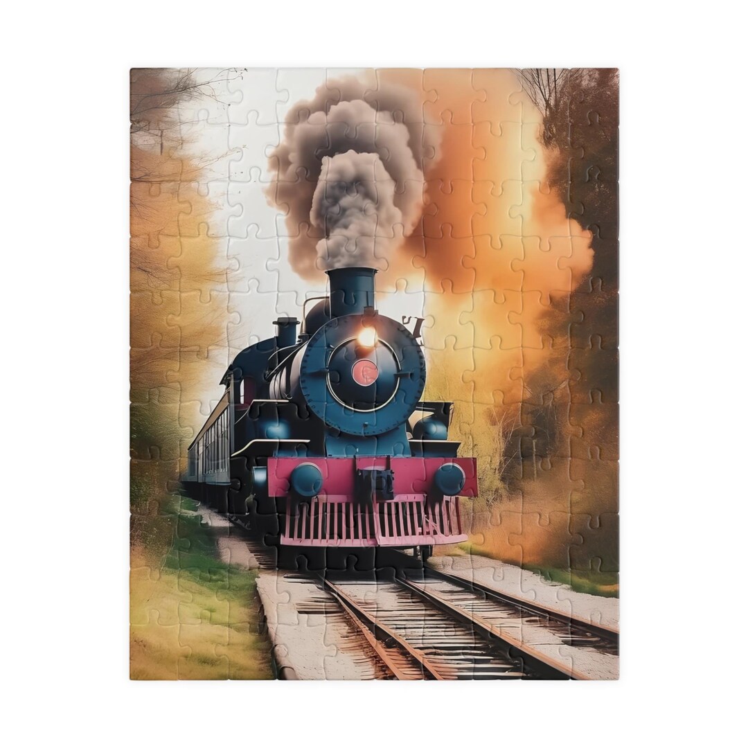 Steam Engine Train Jigsaw Puzzle Classic Vintage Locomotive Puzzle for ...