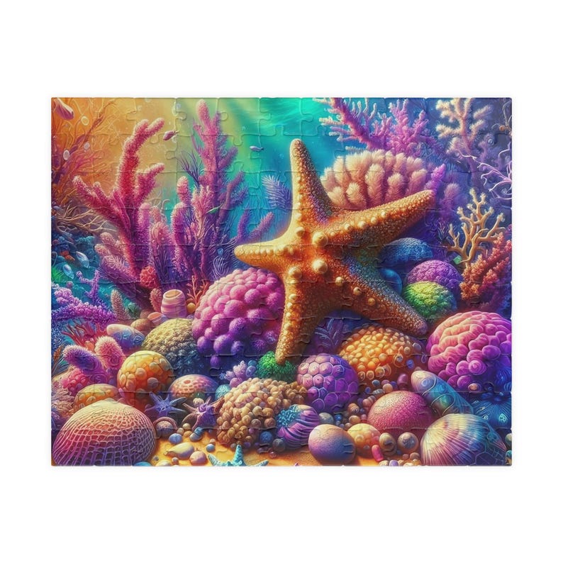 Jigsaw Puzzle Ocean Marine Life Sea Star Jigsaw Puzzle - Etsy