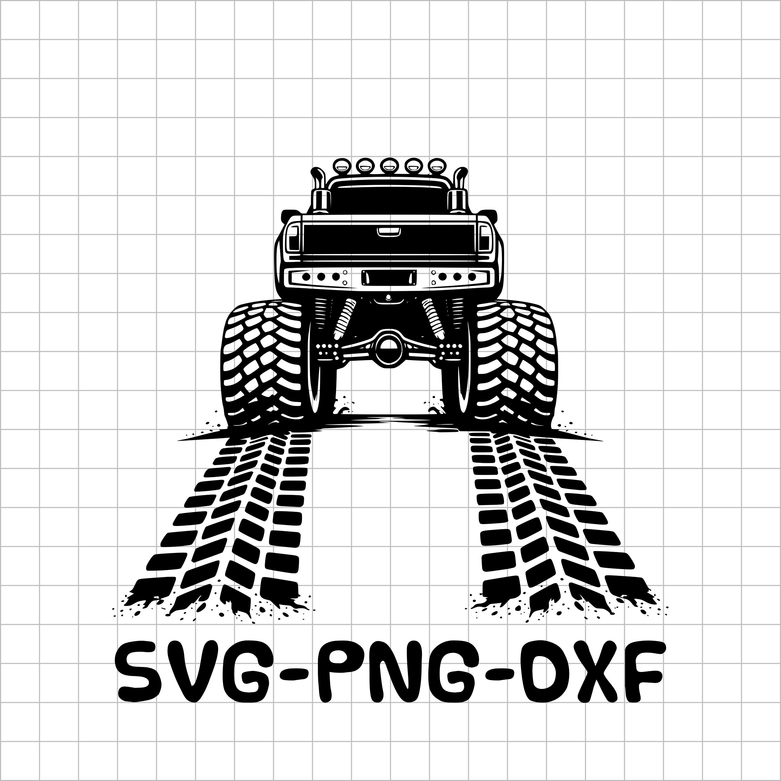 Muddy Tire Track SVG PNG DXF off Road Racing Tracks Cut File Dirt Bike ...