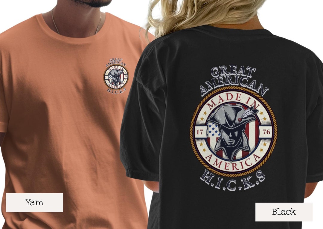 Patriotic American T-shirt, Great American Design Tee, USA Made Top ...