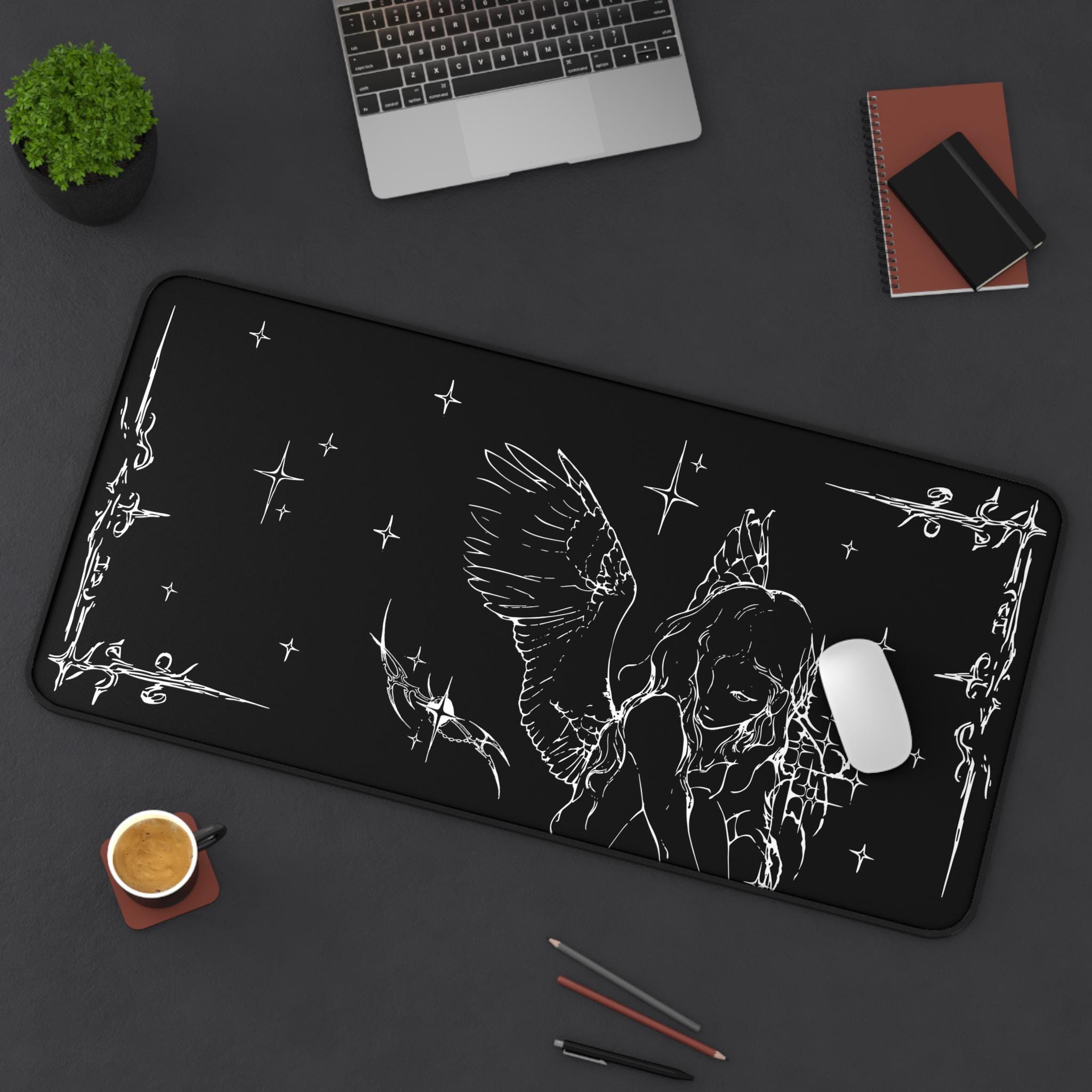 Desk Mat, Cybersigilism Captured Stars ,angel Design - Mouse Pad, 16 ...