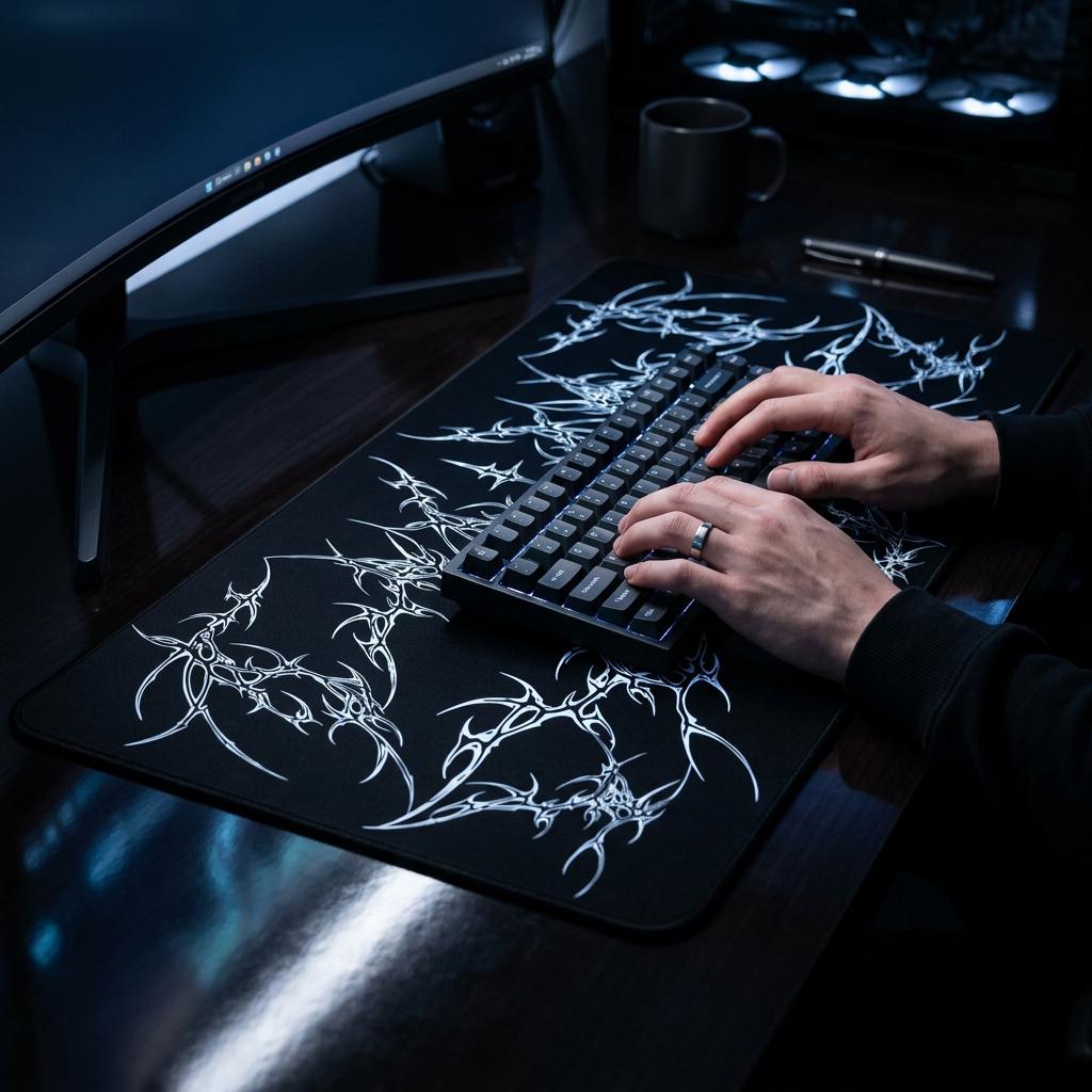Cybersigilism Symmetry Desk Mat | Geometric Cyber Sigil Mousepad - Etsy