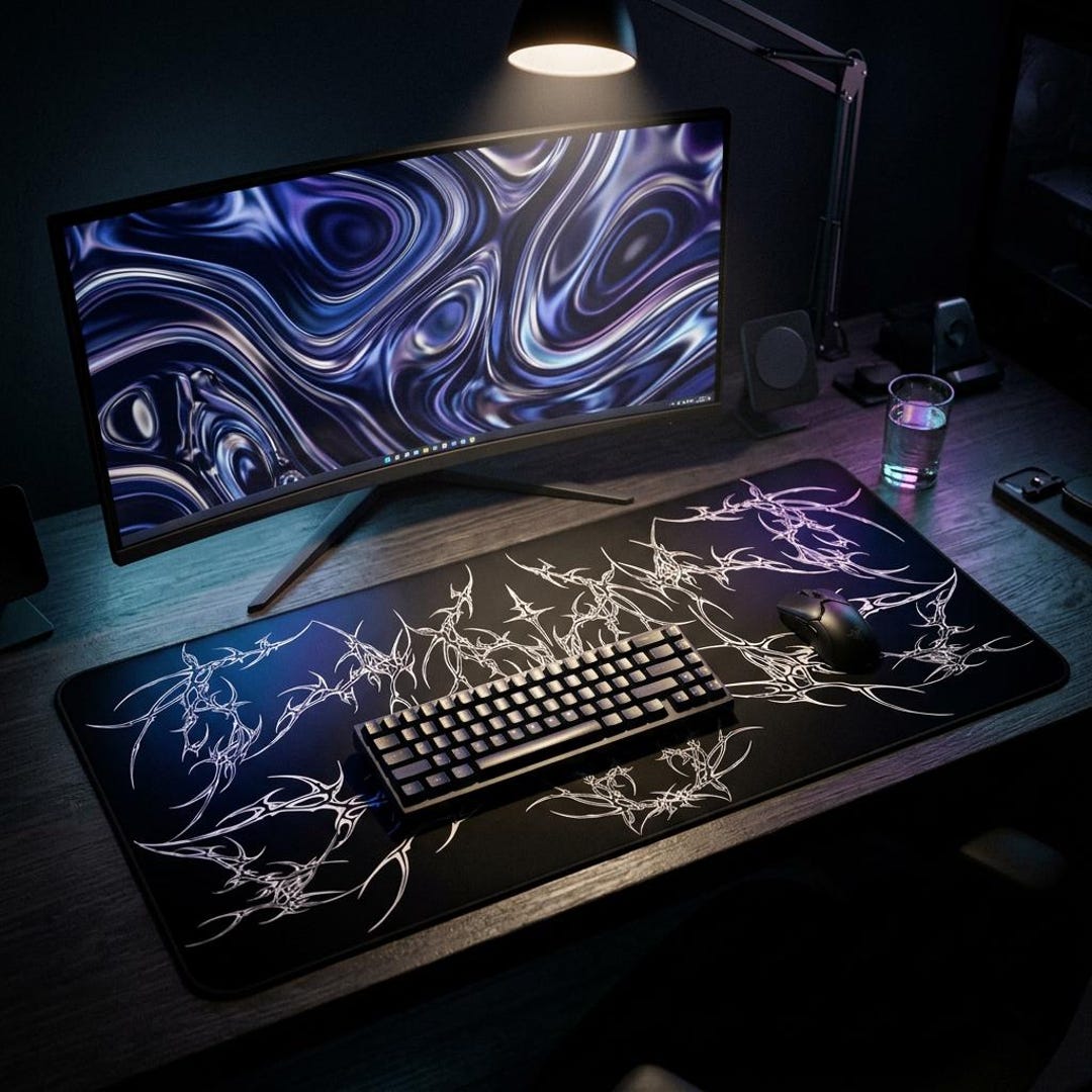 Cybersigilism Symmetry Desk Mat | Geometric Cyber Sigil Mousepad - Etsy