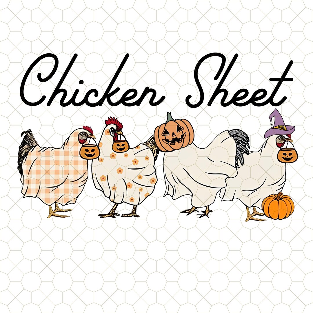 Chicken Sheet Cute Ghost Chicken Halloween Png, Chicken Sheet Png ...