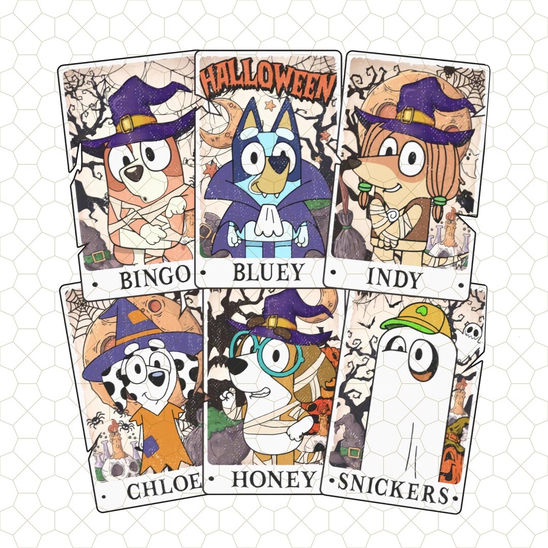 Spooky Blue Family Tarot Card Halloween Png, Horror Character Png, Blue ...