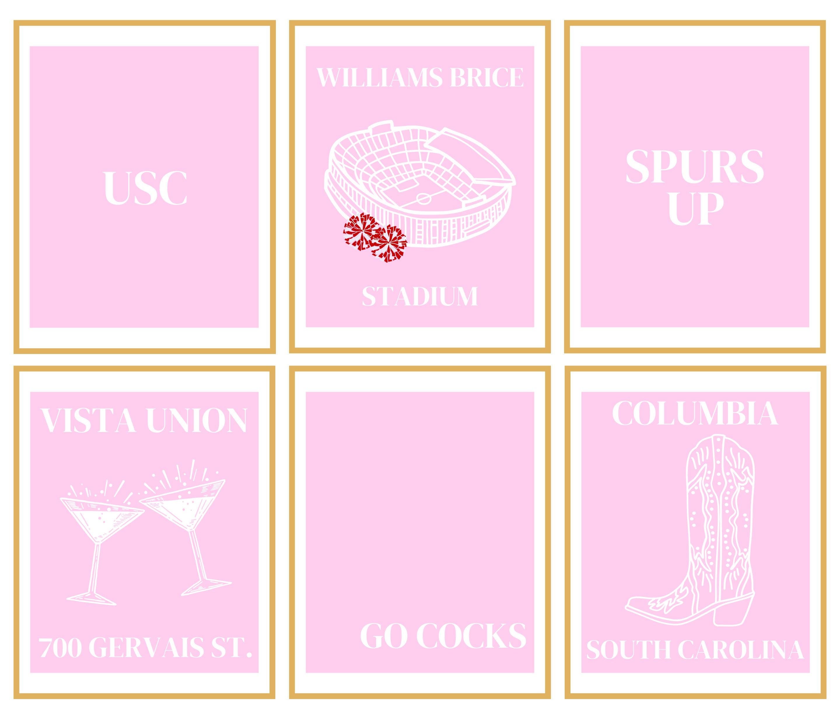 College Prints of University of South Carolina, College Trendy Wall Art ...