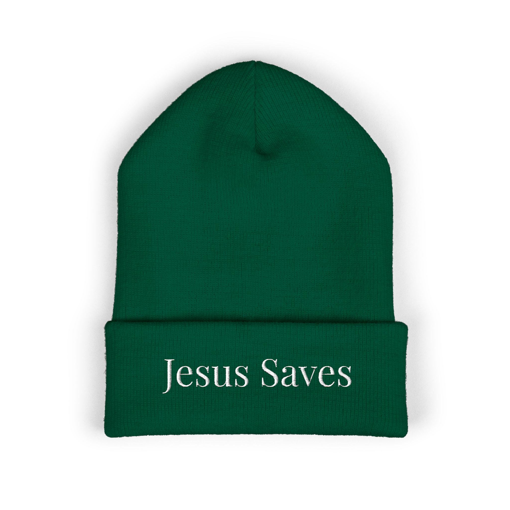 Jesus Saves Cuffed Beanie (embroidery) - Etsy