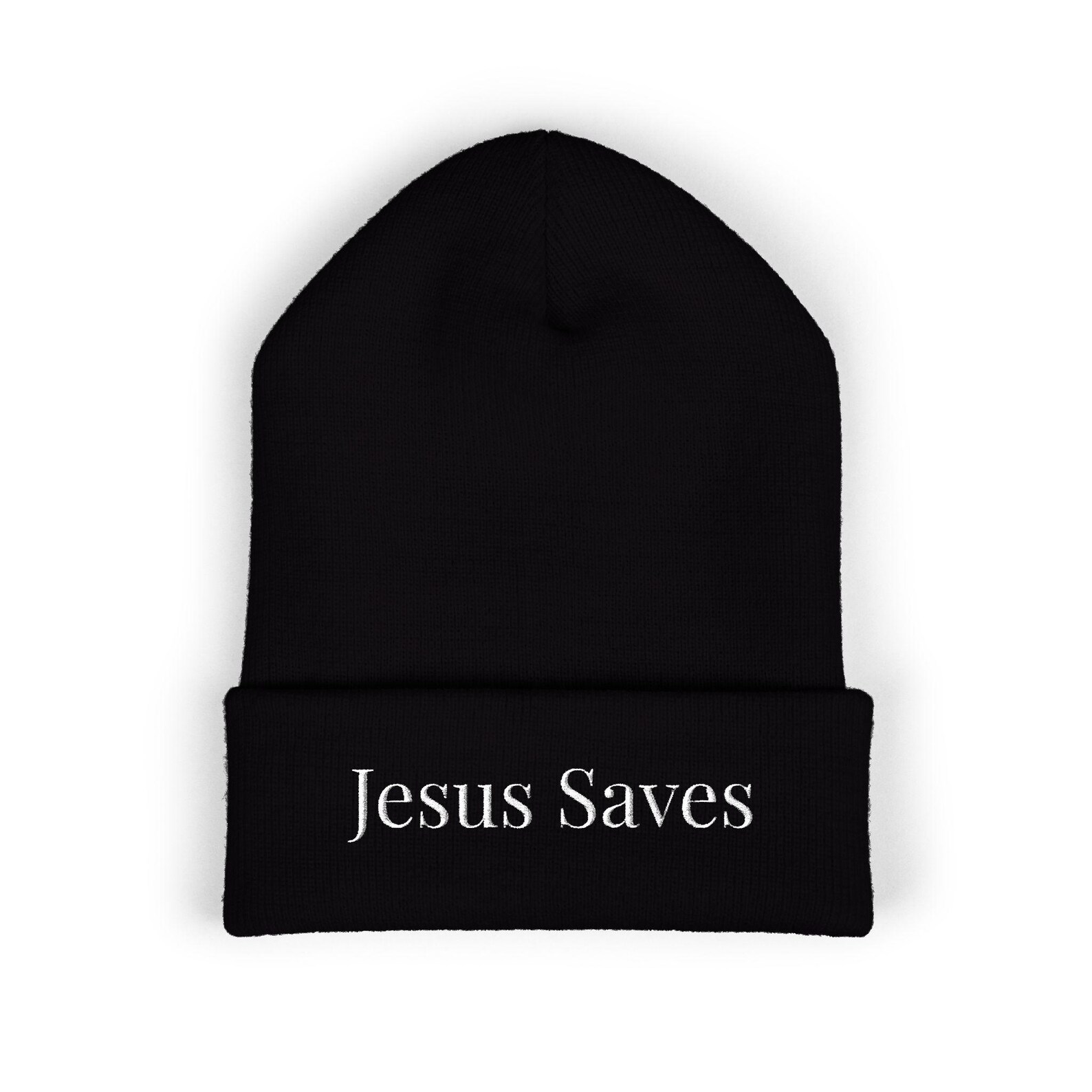 Jesus Saves Cuffed Beanie (embroidery) - Etsy