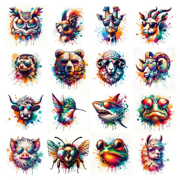 Colorful Wild Cat Shirt - Etsy UK