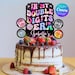 Editable in My Double Digit Era Cake Topper, Retro Birthday Cake Topper ...