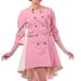 Blush Pink Princess Coat Women Mid-season Raincoat Retro Плащ В-939 МФ ...
