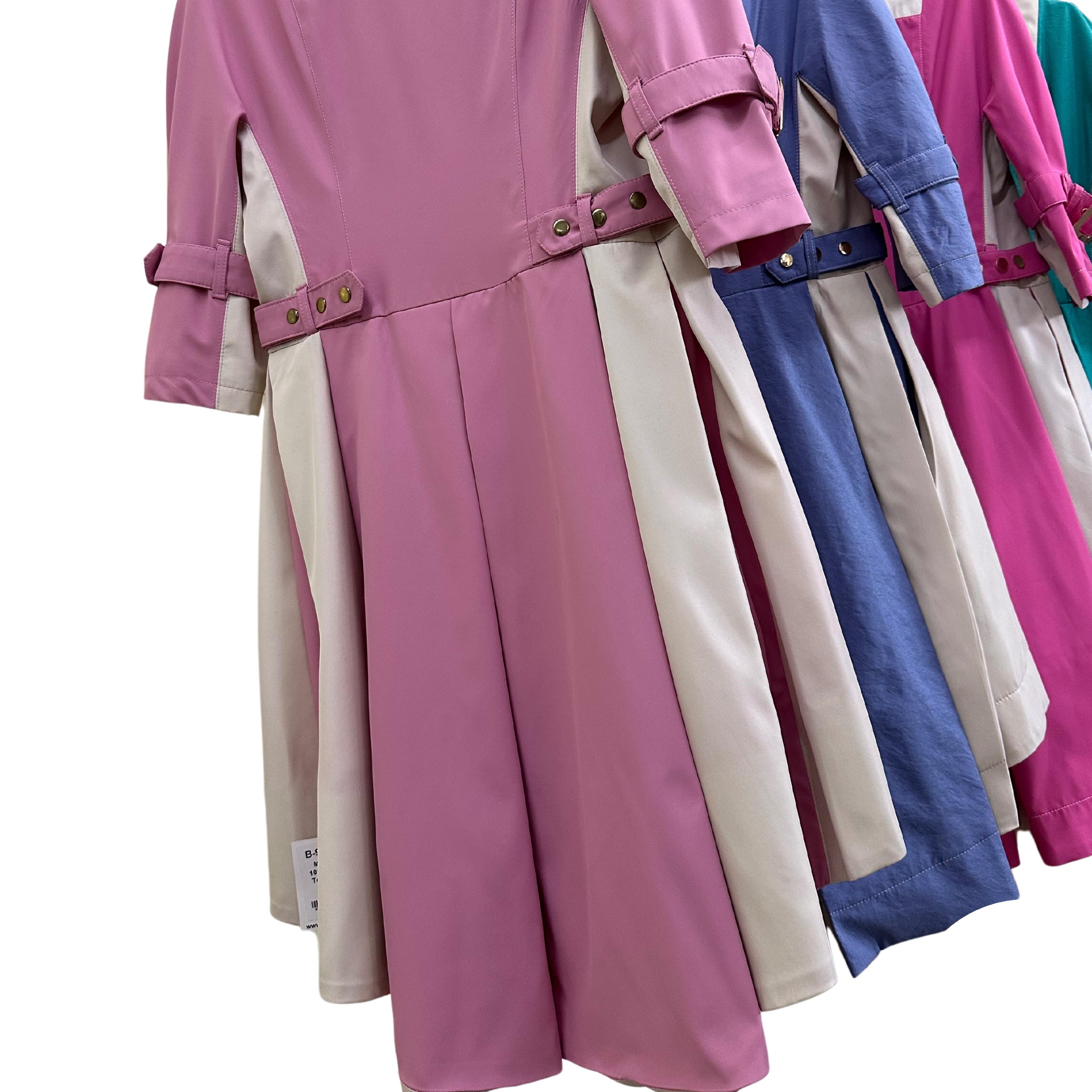 Blush Pink Princess Coat Women Mid-season Raincoat Retro Плащ В-939 МФ ...