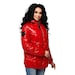 Red Puffer Jacket Women Puffy Hooded Coat Waterproof and Windproof ...