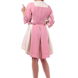 Blush Pink Princess Coat Women Mid-season Raincoat Retro Плащ В-939 МФ ...