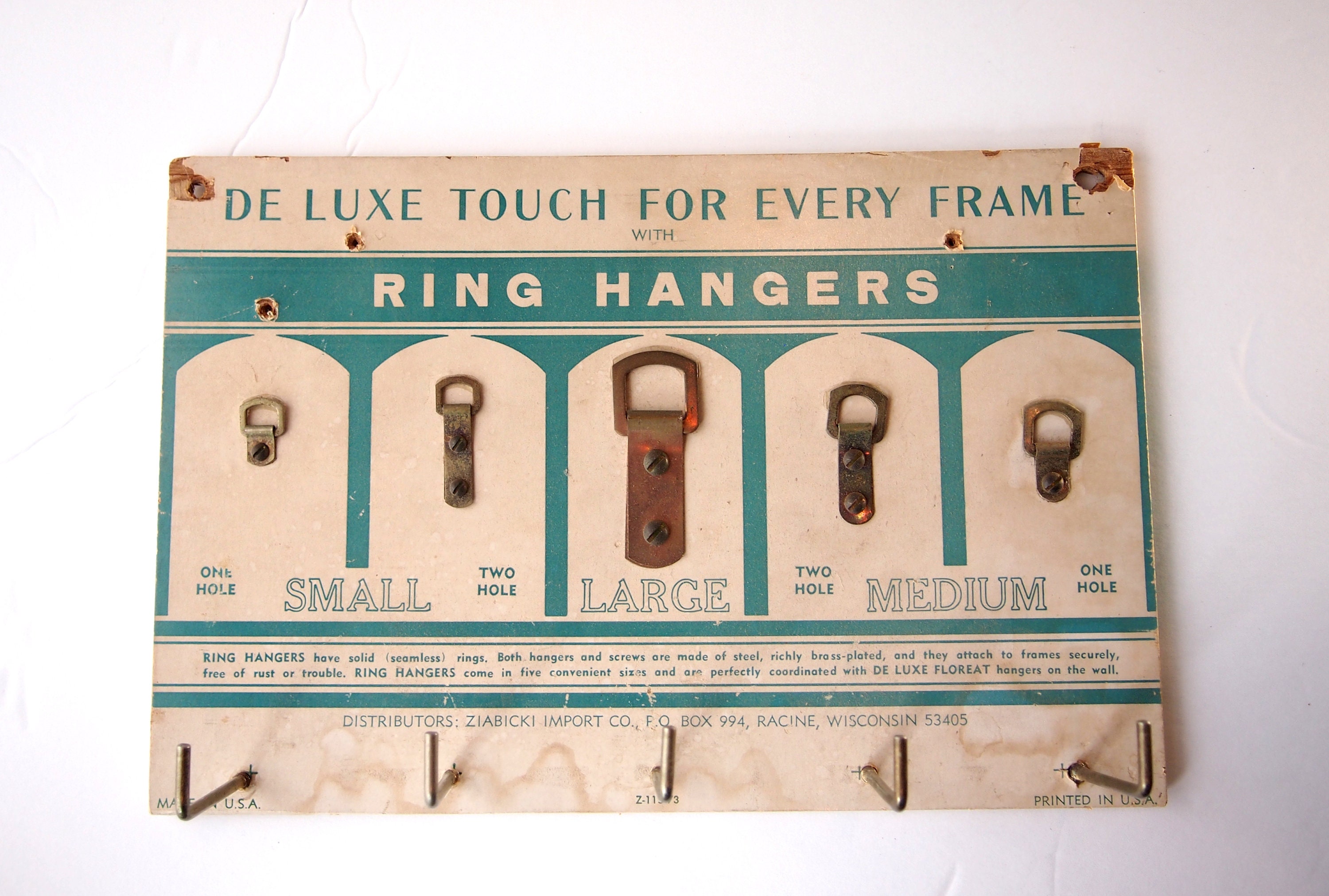 Vintage Hardware Store Sign Aqua Blue and White Advertising - Etsy
