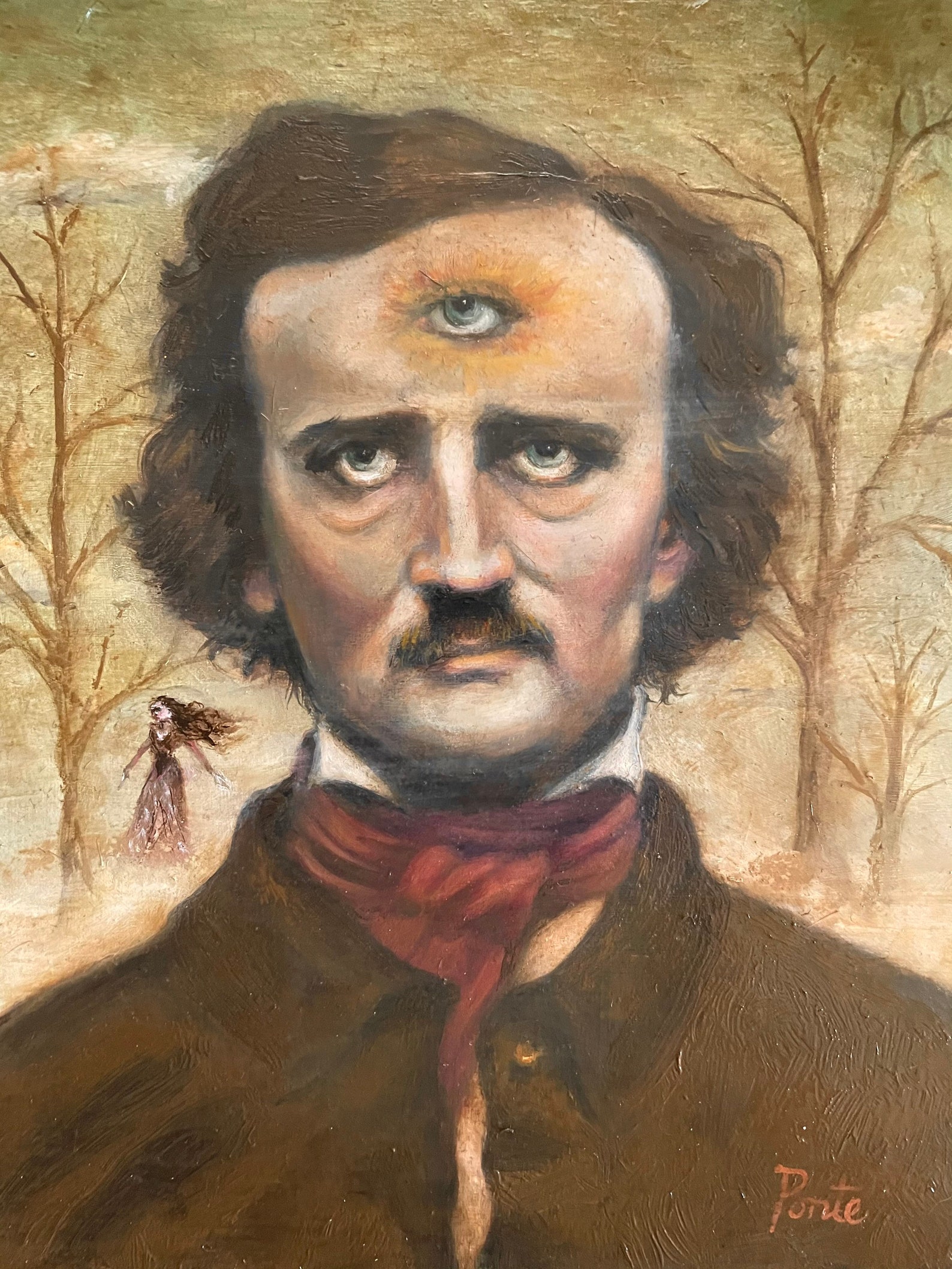 SALE The Mystical Mr. Poe 8x10 Print Edgar Allan Poe Art | Etsy