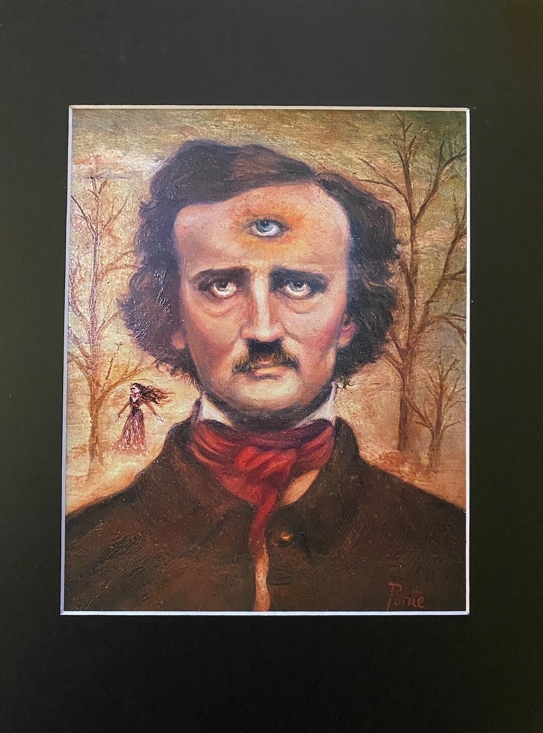 Print - the Mystical Mr. Poe 8x10 Edgar Allan Poe Art - Etsy