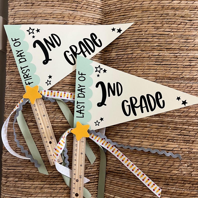 Personalized Back to School Sign - First Day of School Pennant Flag - Etsy