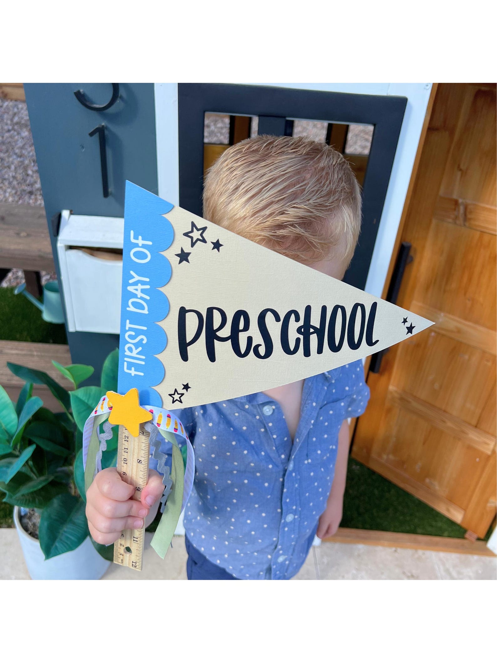 Personalized Back to School Sign - First Day of School Pennant Flag - Etsy