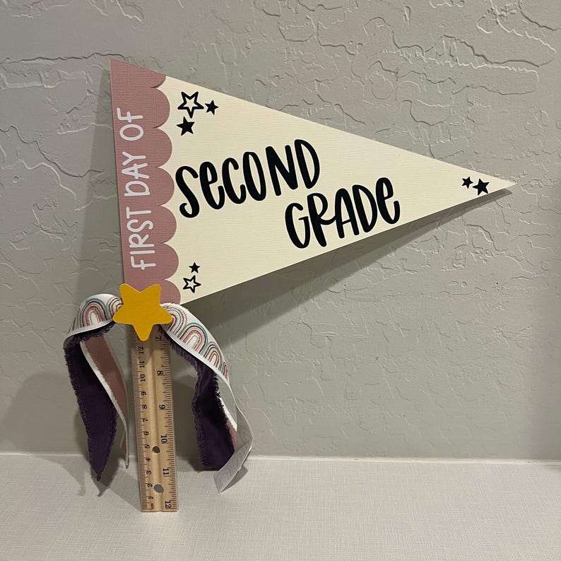 Personalized Back to School Sign - First Day of School Pennant Flag - Etsy