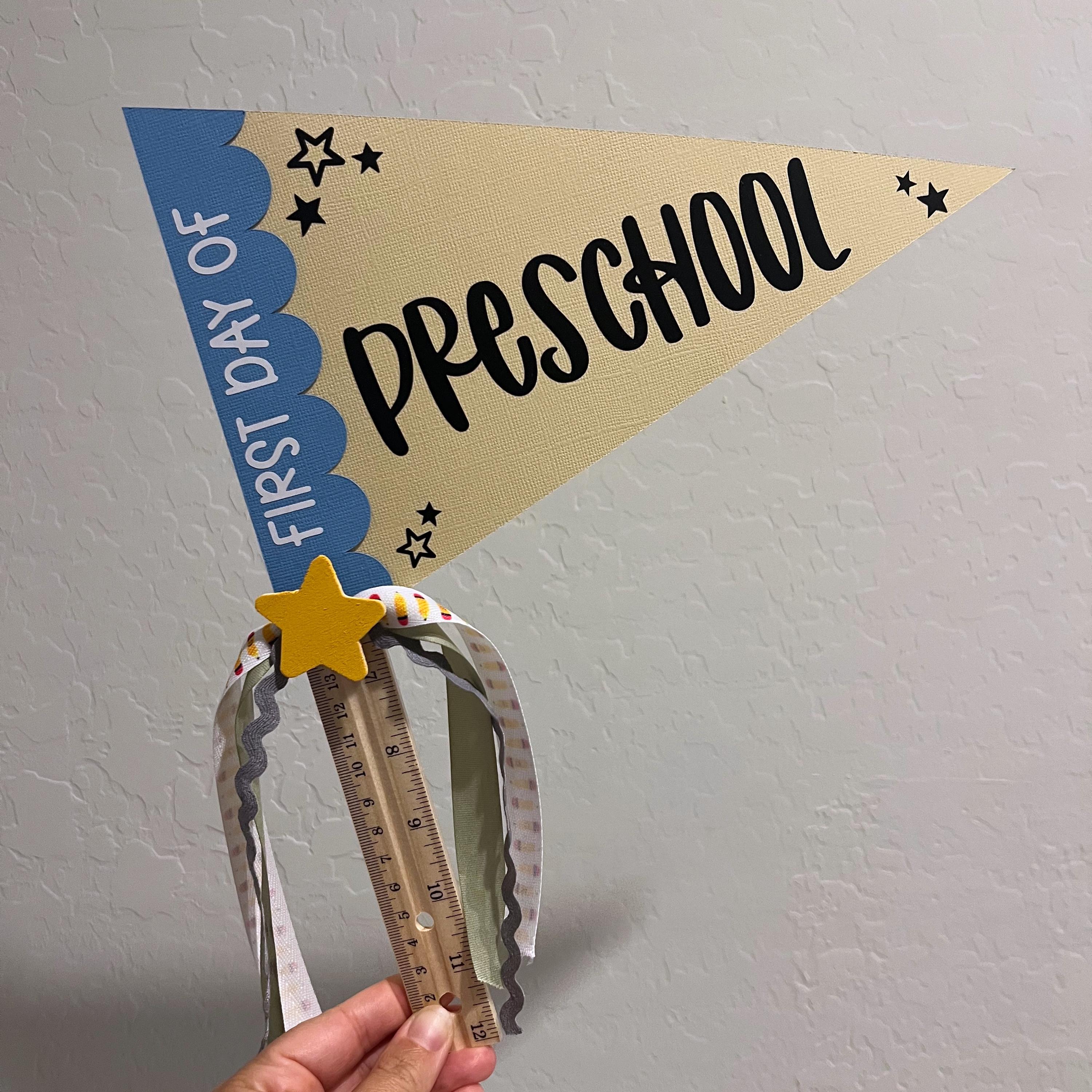 Personalized Back to School Sign - First Day of School Pennant Flag - Etsy