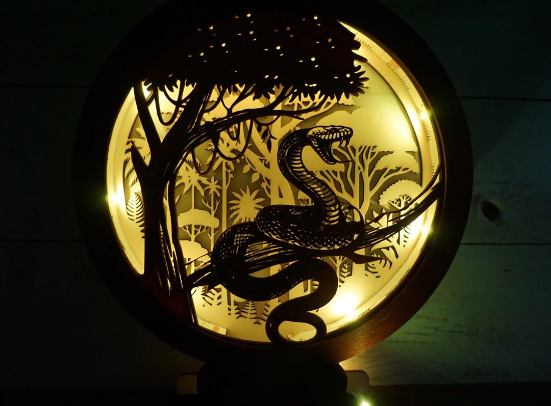Snake Wilderness Night Lamp - Etsy