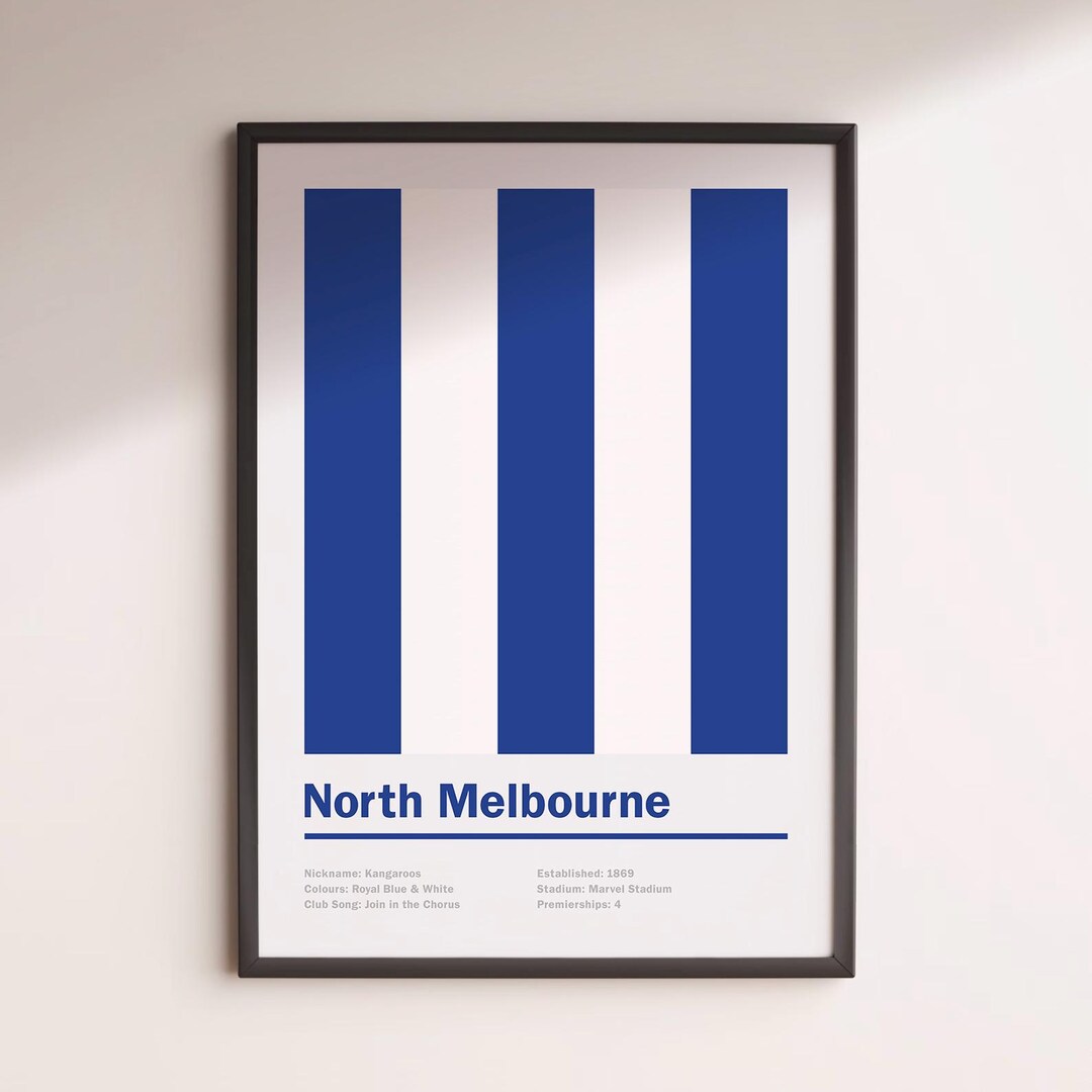 North Melbourne Kangaroos Club Colours, Sports Bedroom Posters ...