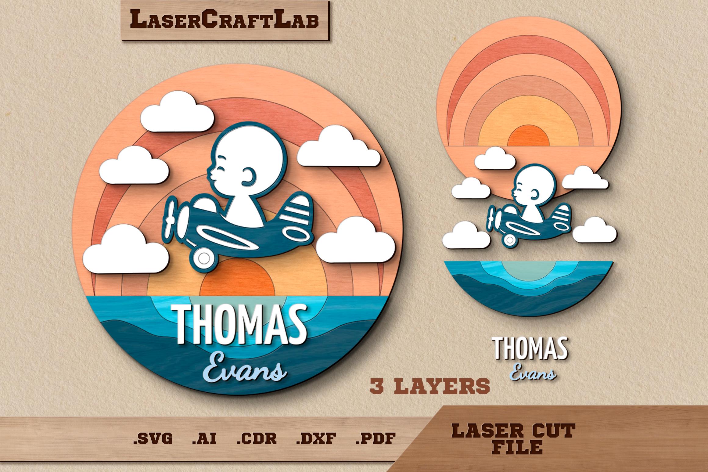 Baby Name Sign Bundle SVG Laser Cut File - Etsy