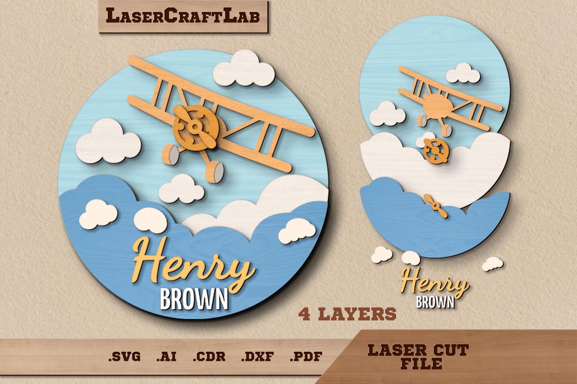 Baby Name Sign Bundle SVG Laser Cut File - Etsy