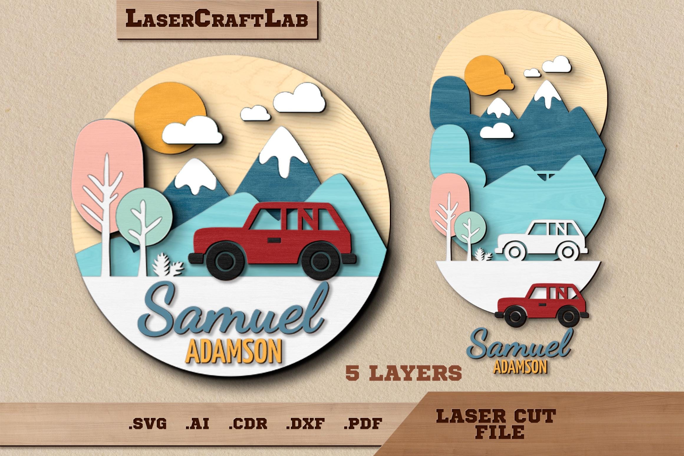 Baby Name Sign Bundle SVG Laser Cut File - Etsy