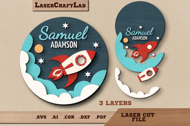 Baby Name Sign Bundle SVG Laser Cut File - Etsy